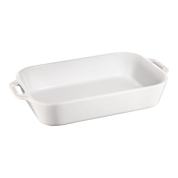 Ceramic Rectangular Dish – White - 34 x 24 cm – Grace In The kitchen