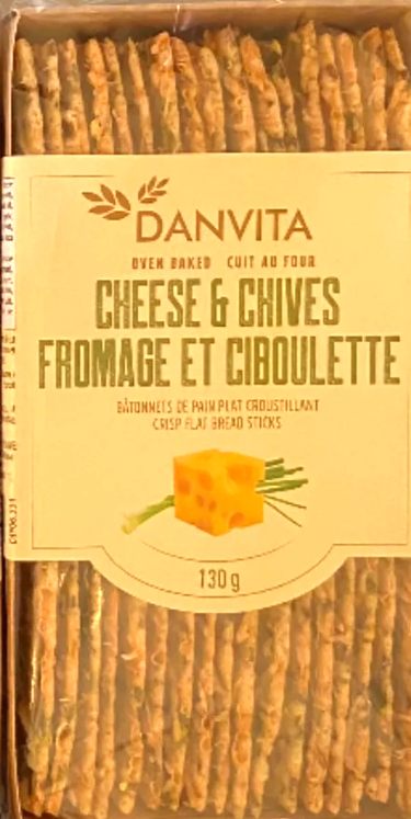 Danvita - Flatbread Sticks - Cheese & Chives - 130g – Grace In The kitchen